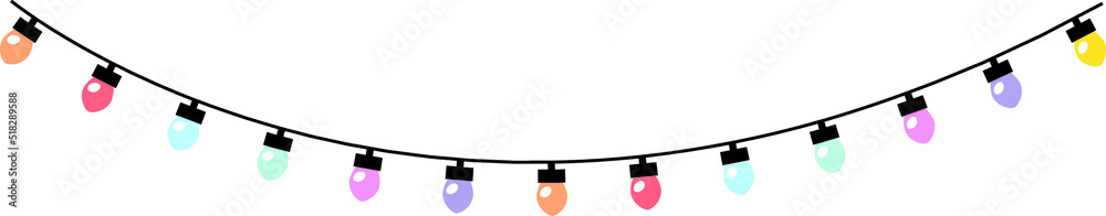 String Lights Clipart String Lights Clipart Bundle SVG EPS PNG Stock ...