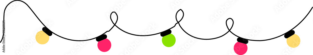 String Lights Clipart String Lights Clipart Bundle SVG EPS PNG Stock ...