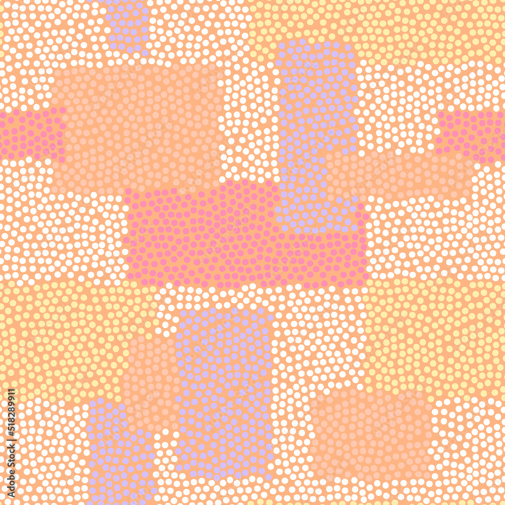 Seamless spotted pattern. Retro abstract light pattern in pointillism ...