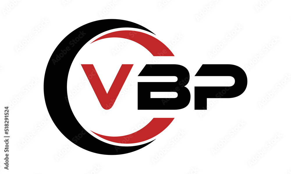 VBP swoosh three letter logo design vector template | monogram logo ...