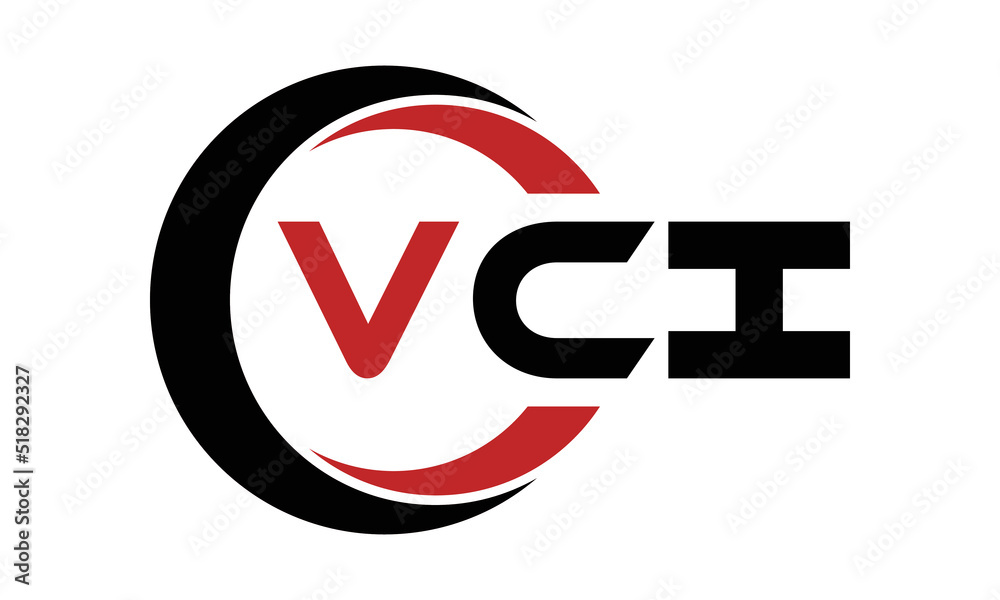 VCI swoosh three letter logo design vector template | monogram logo ...