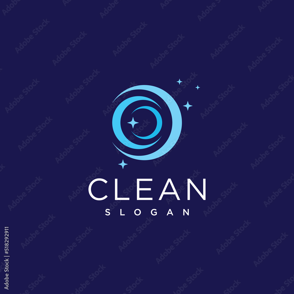 Clean logo with bubble design premium vector Stock Vector | Adobe Stock