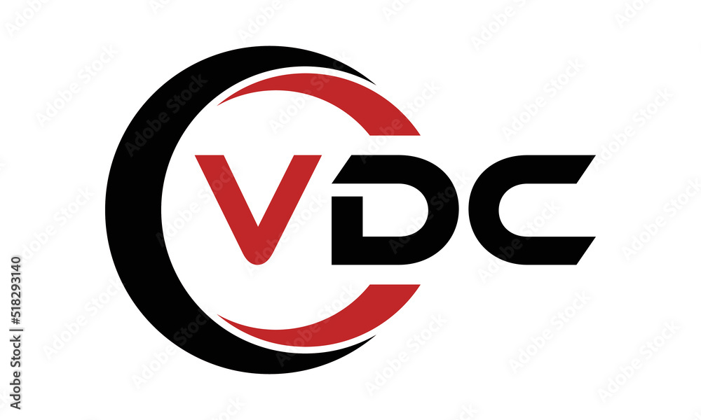VDC swoosh three letter logo design vector template | monogram logo ...