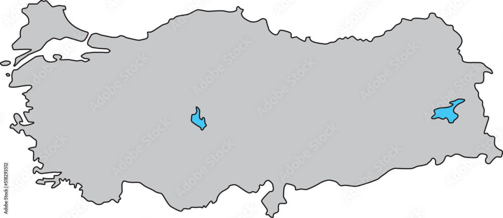 Turkey map vector illustration. Turkey map used in school and ...