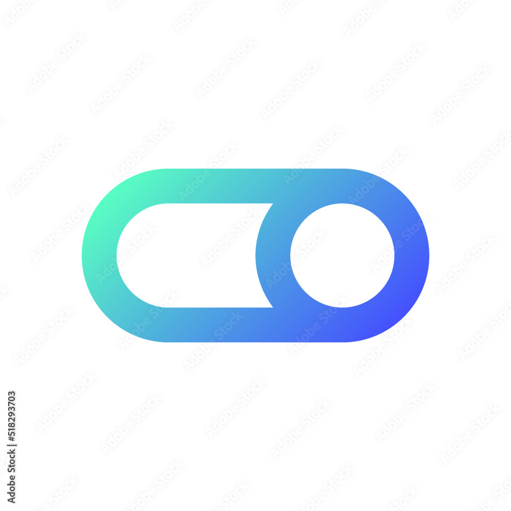 Toggle button pixel perfect gradient linear ui icon. Changing preferences. Switching mechanism ...