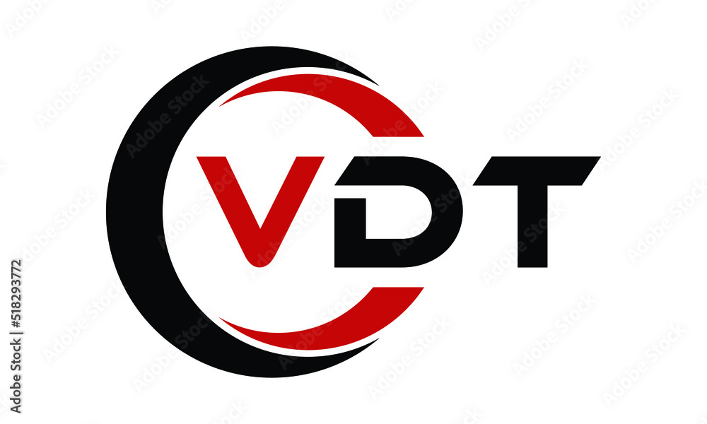 VDT swoosh three letter logo design vector template | monogram logo ...