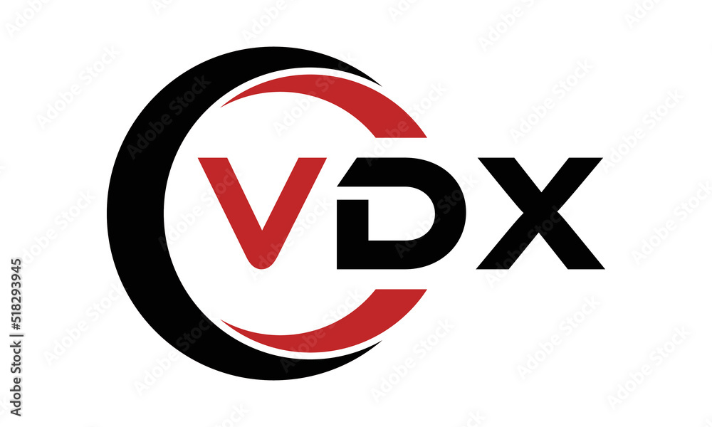 VDX swoosh three letter logo design vector template | monogram logo ...