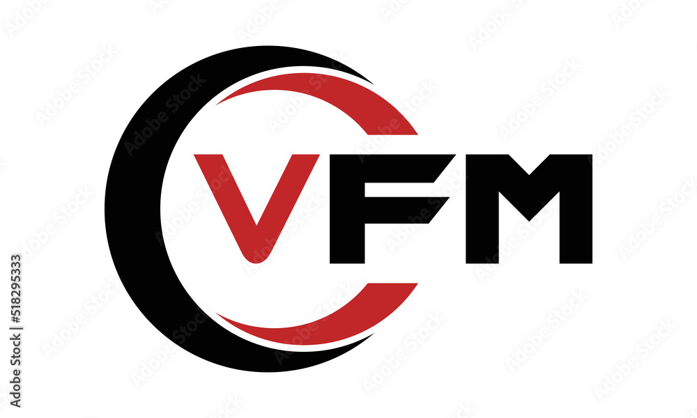 VFM swoosh three letter logo design vector template | monogram logo ...