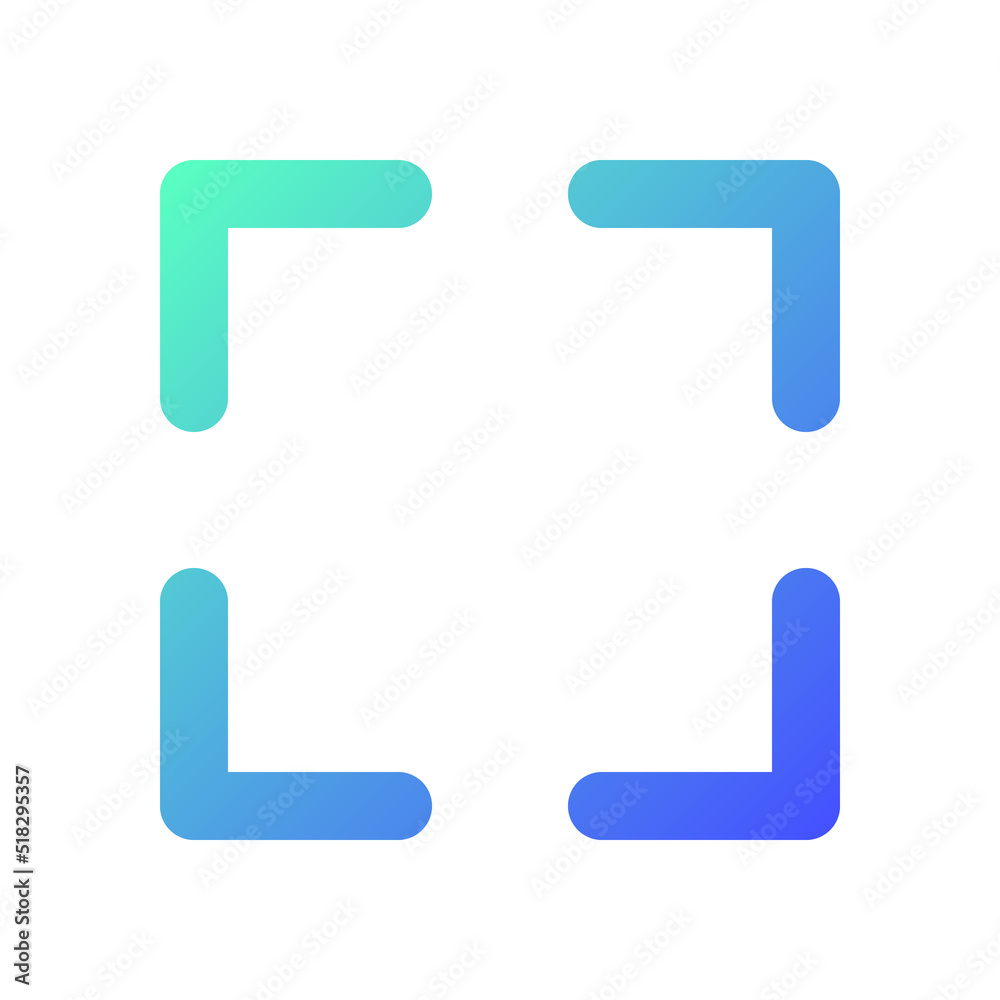 Full screen pixel perfect gradient linear ui icon. Video player bar. Media control. Display ...