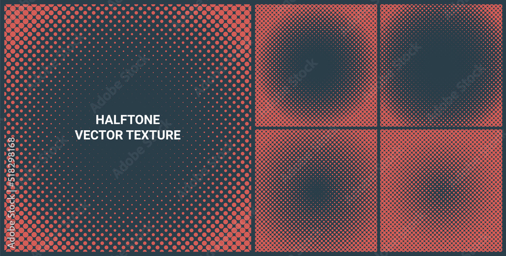 Vector halftone pattern texture gradient screen background. Half tone dot texture gradation ...