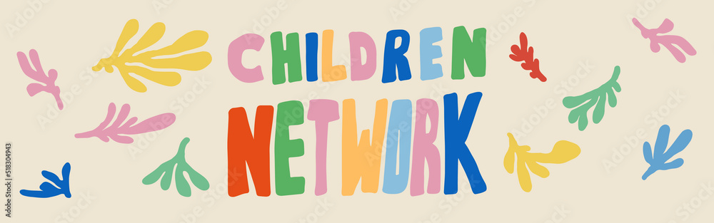 Leaf Pattern Kids Net Background Design Stock Vector | Adobe Stock