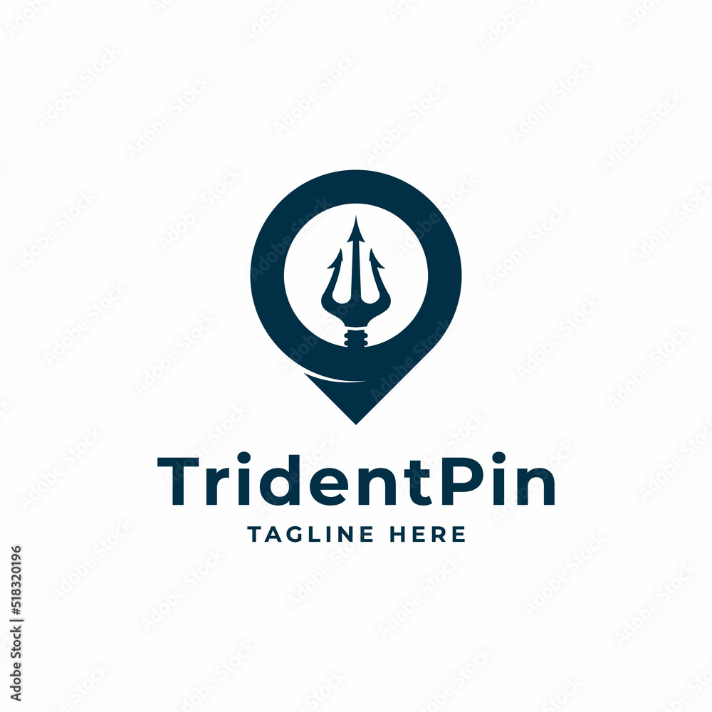 Trident Point Symbol. Trident Neptune God Poseidon Triton and Pin ...