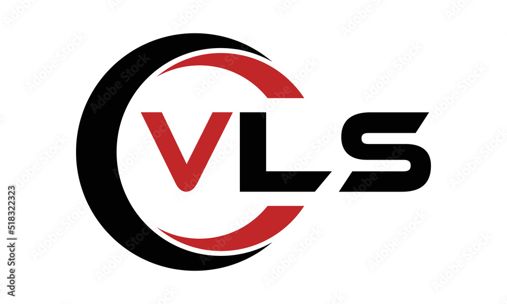 VLS swoosh three letter logo design vector template | monogram logo ...