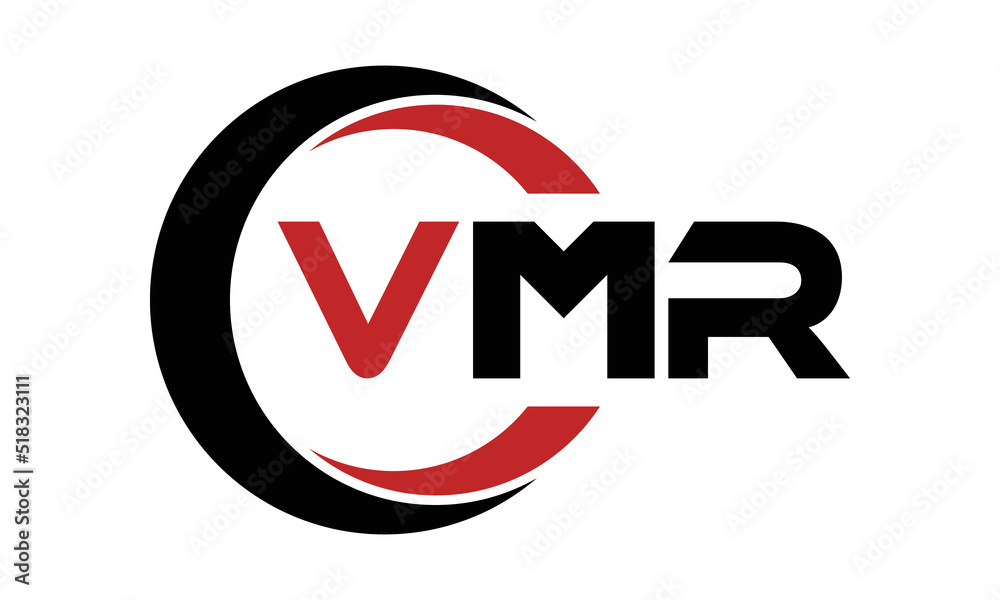 VMR swoosh three letter logo design vector template | monogram logo ...