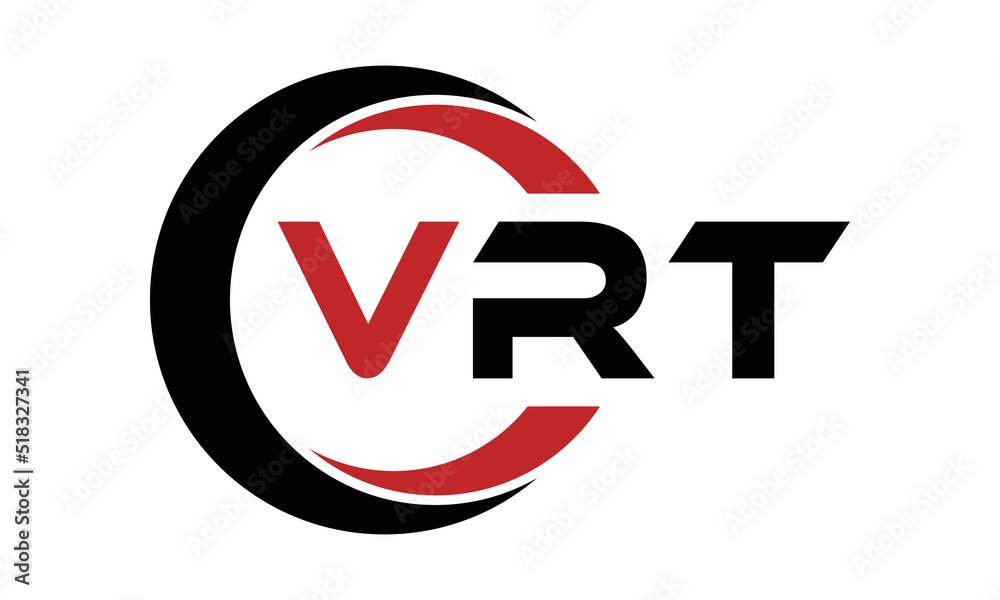VRT swoosh three letter logo design vector template | monogram logo ...