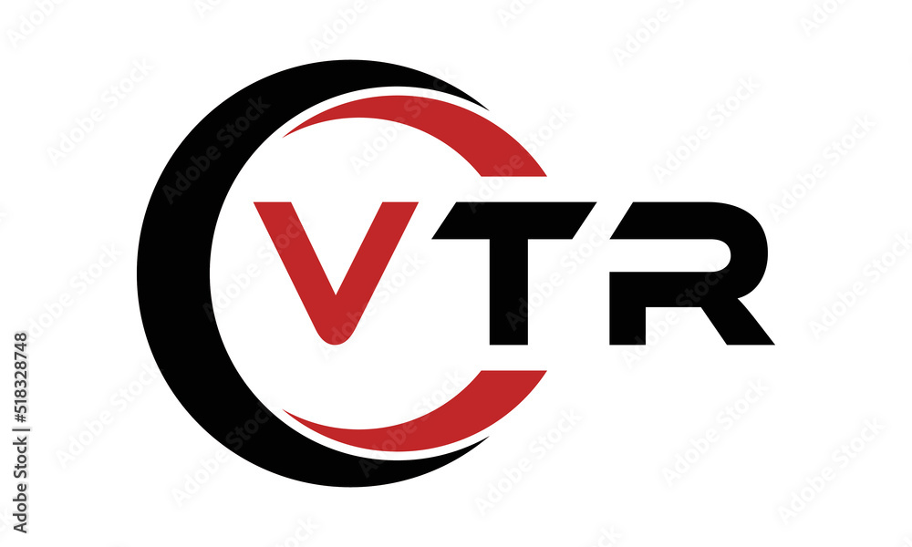 VTR swoosh three letter logo design vector template | monogram logo ...