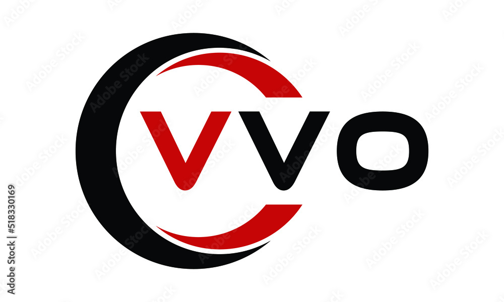 VVO swoosh three letter logo design vector template | monogram logo ...