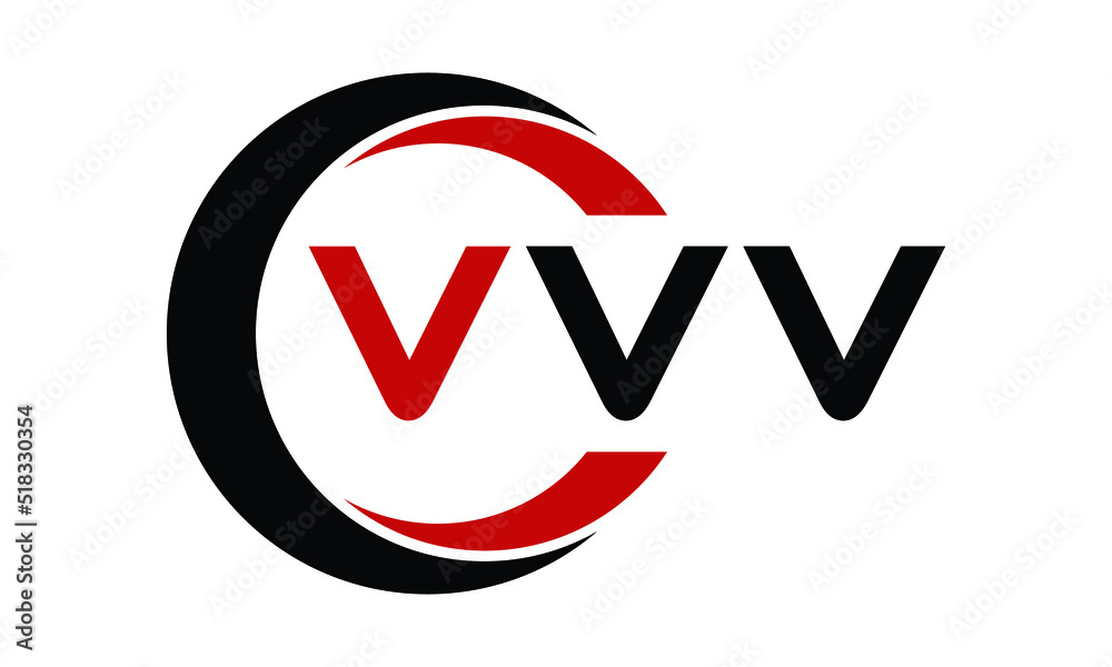 VVV swoosh three letter logo design vector template | monogram logo | abstract logo | wordmark ...