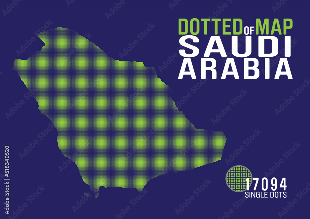 a dotted map of saudi arabia Stock Vector | Adobe Stock