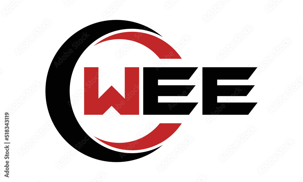WEE swoosh three letter logo design vector template | monogram logo ...