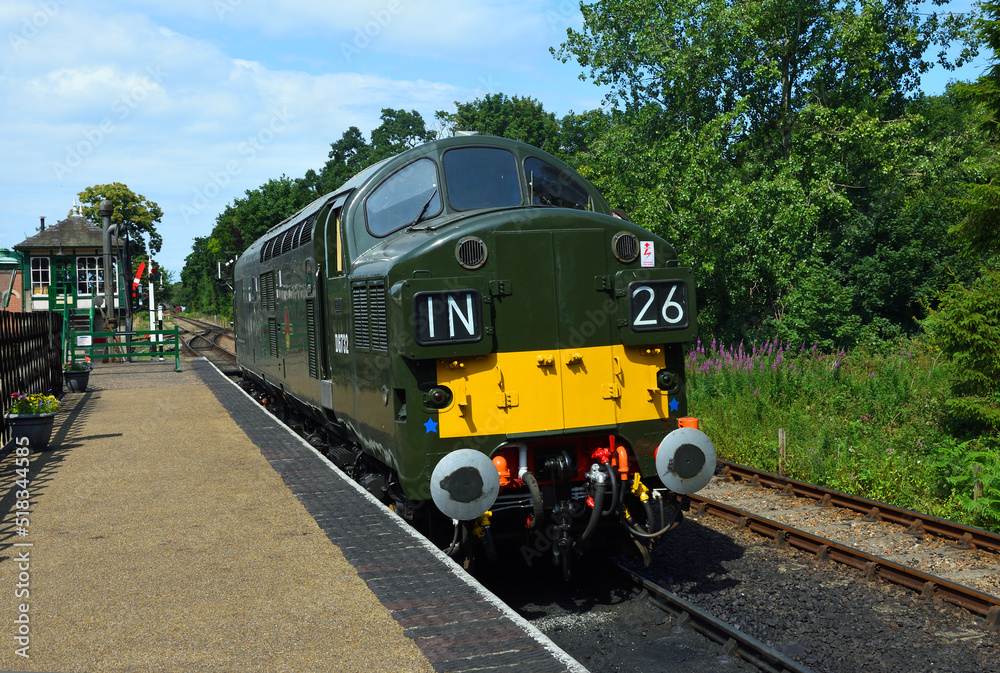 Vintage BR Class 37 English Electric Type 3 diesel engine at holt ...