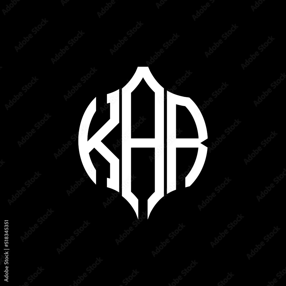 KAR letter logo. KAR best black background vector image. KAR Monogram ...