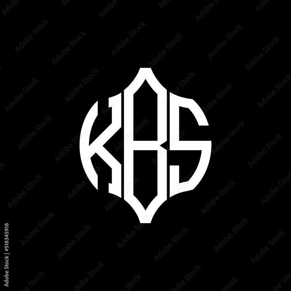 KBS letter logo. KBS best black background vector image. KBS Monogram ...