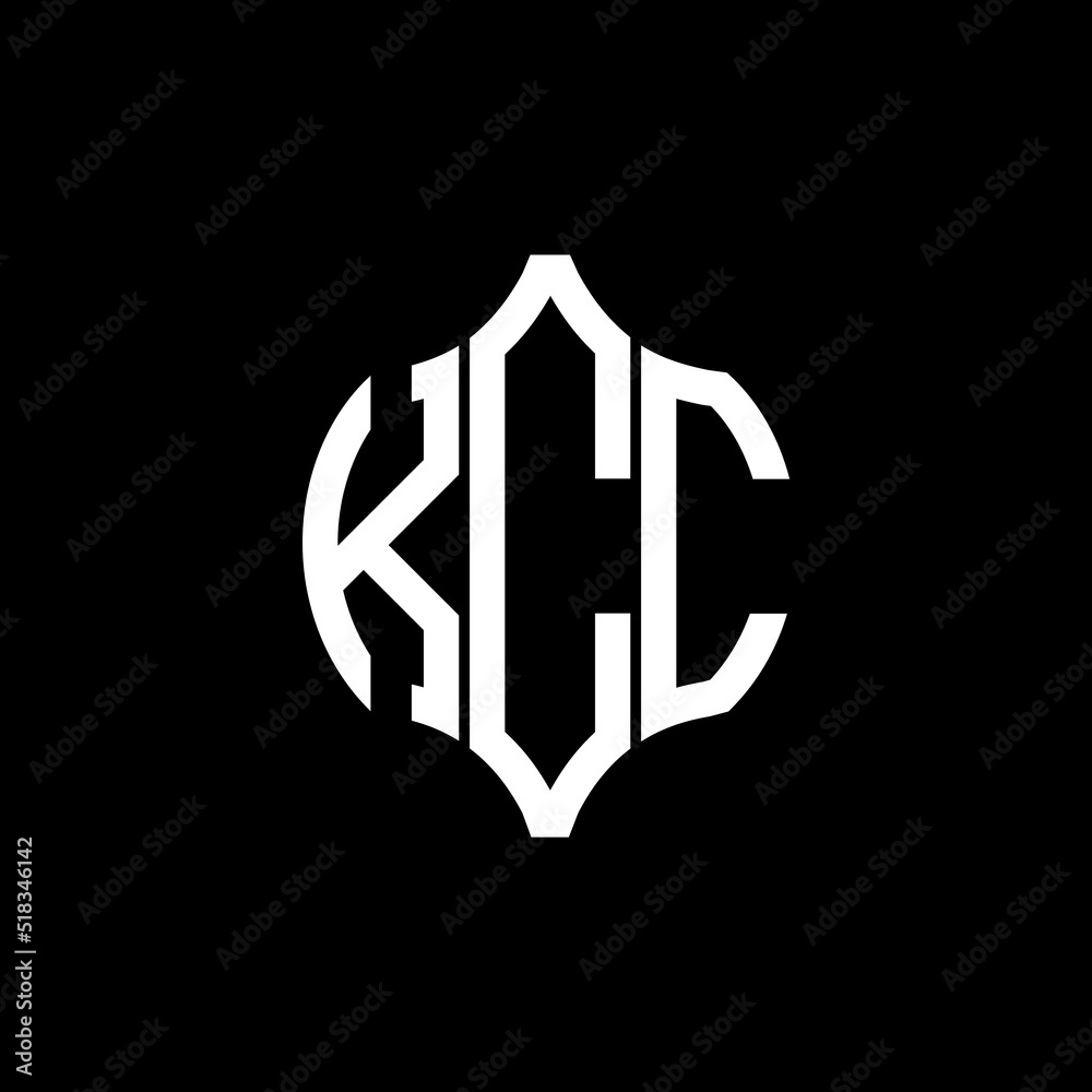 KCC letter logo. KCC best black background vector image. KCC Monogram ...