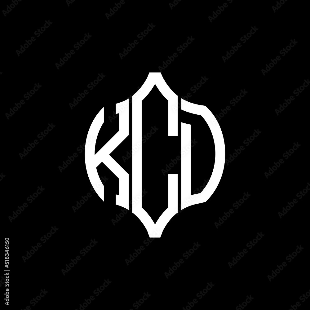KCD letter logo. KCD best black background vector image. KCD Monogram ...