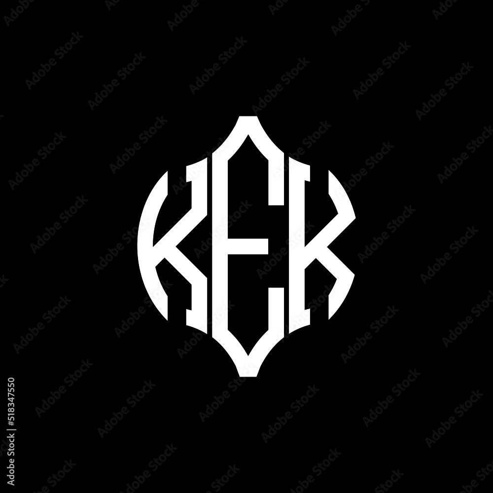KEK letter logo. KEK best black background vector image. KEK Monogram ...