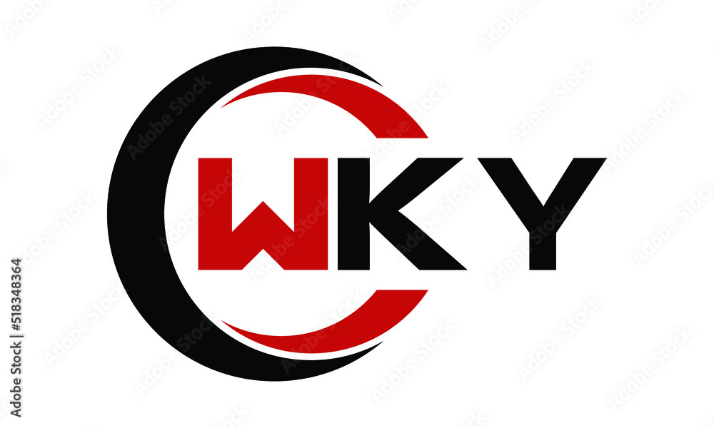 WKY swoosh three letter logo design vector template | monogram logo ...