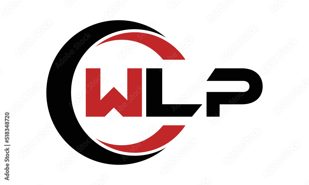 WLP swoosh three letter logo design vector template | monogram logo ...