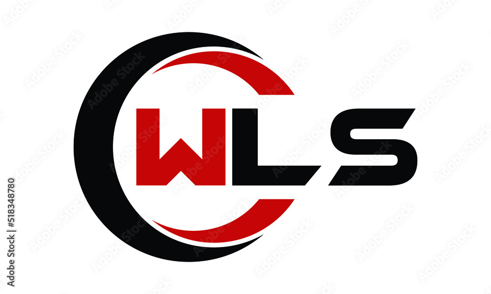WLS swoosh three letter logo design vector template | monogram logo ...