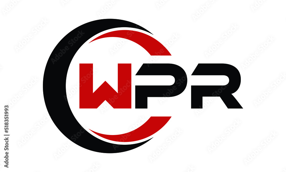 WPR swoosh three letter logo design vector template | monogram logo ...