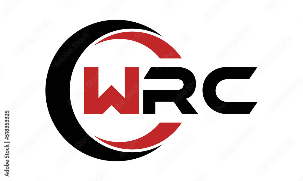 WRC swoosh three letter logo design vector template | monogram logo ...