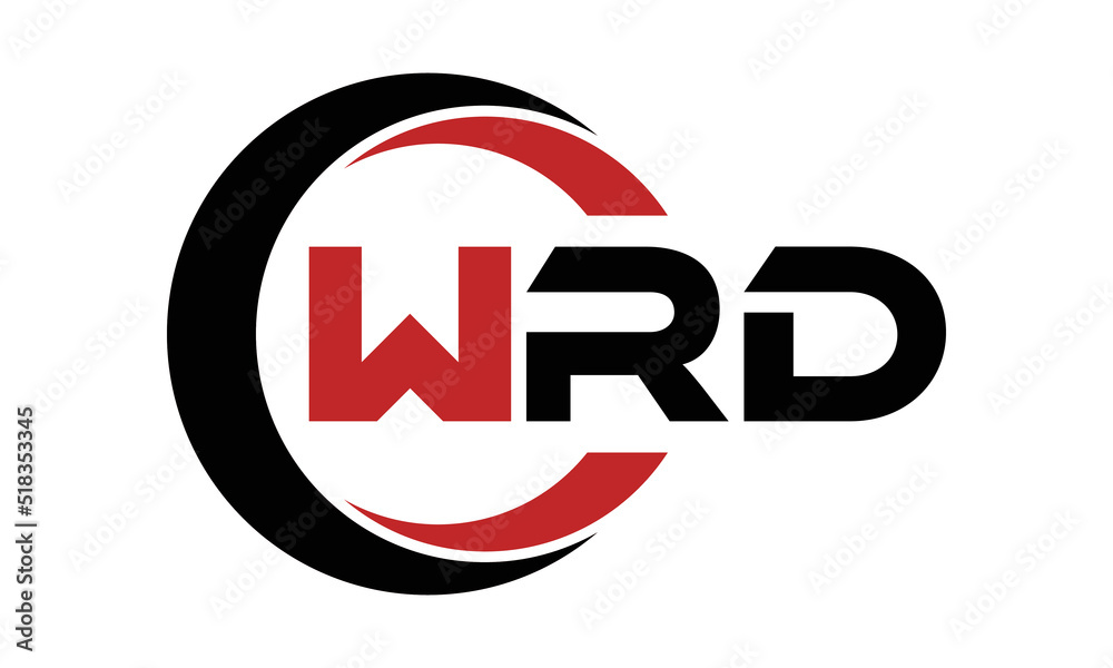 WRD swoosh three letter logo design vector template | monogram logo ...