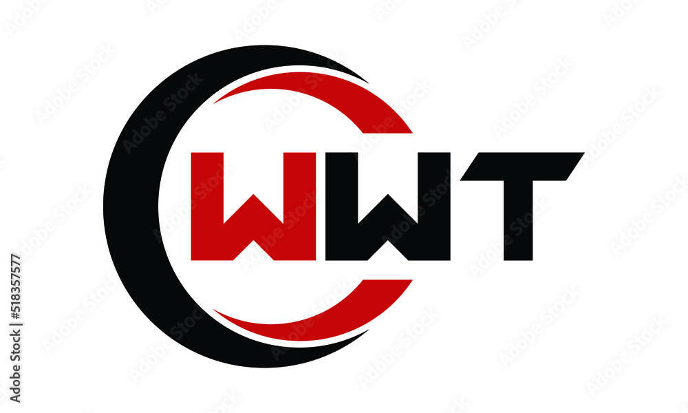 WWT swoosh three letter logo design vector template | monogram logo ...