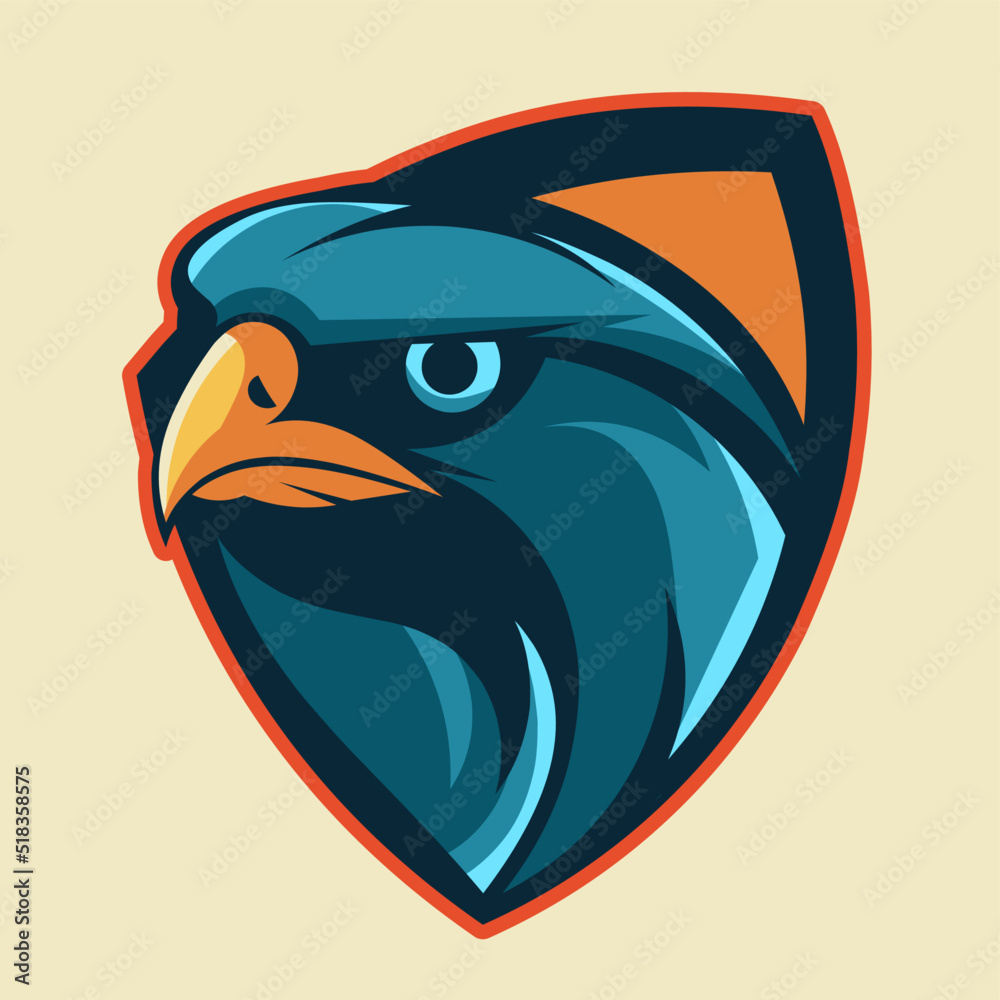 esport logo falcon, for squad games, or eagle lovers Stock Vector ...