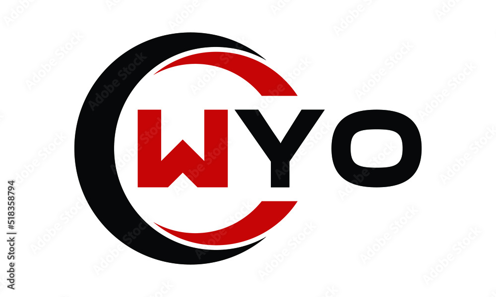 Vetor de WYO swoosh three letter logo design vector template | monogram ...