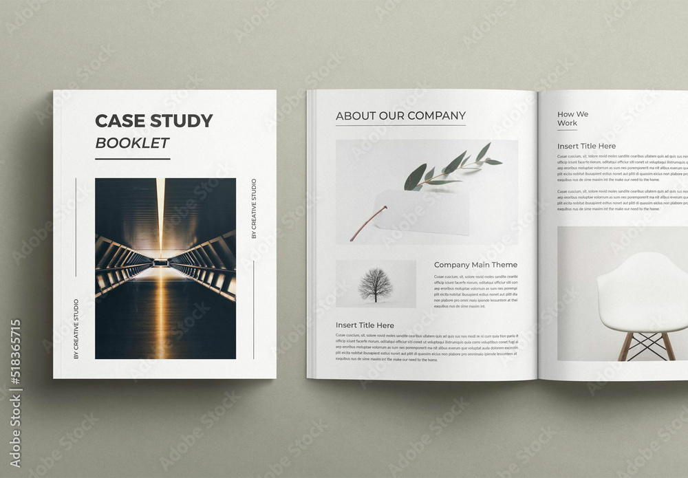 Case Study Booklet Layout Stock Template | Adobe Stock