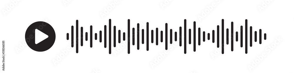 Voice message ui interface isolated on white background for chat phone ...