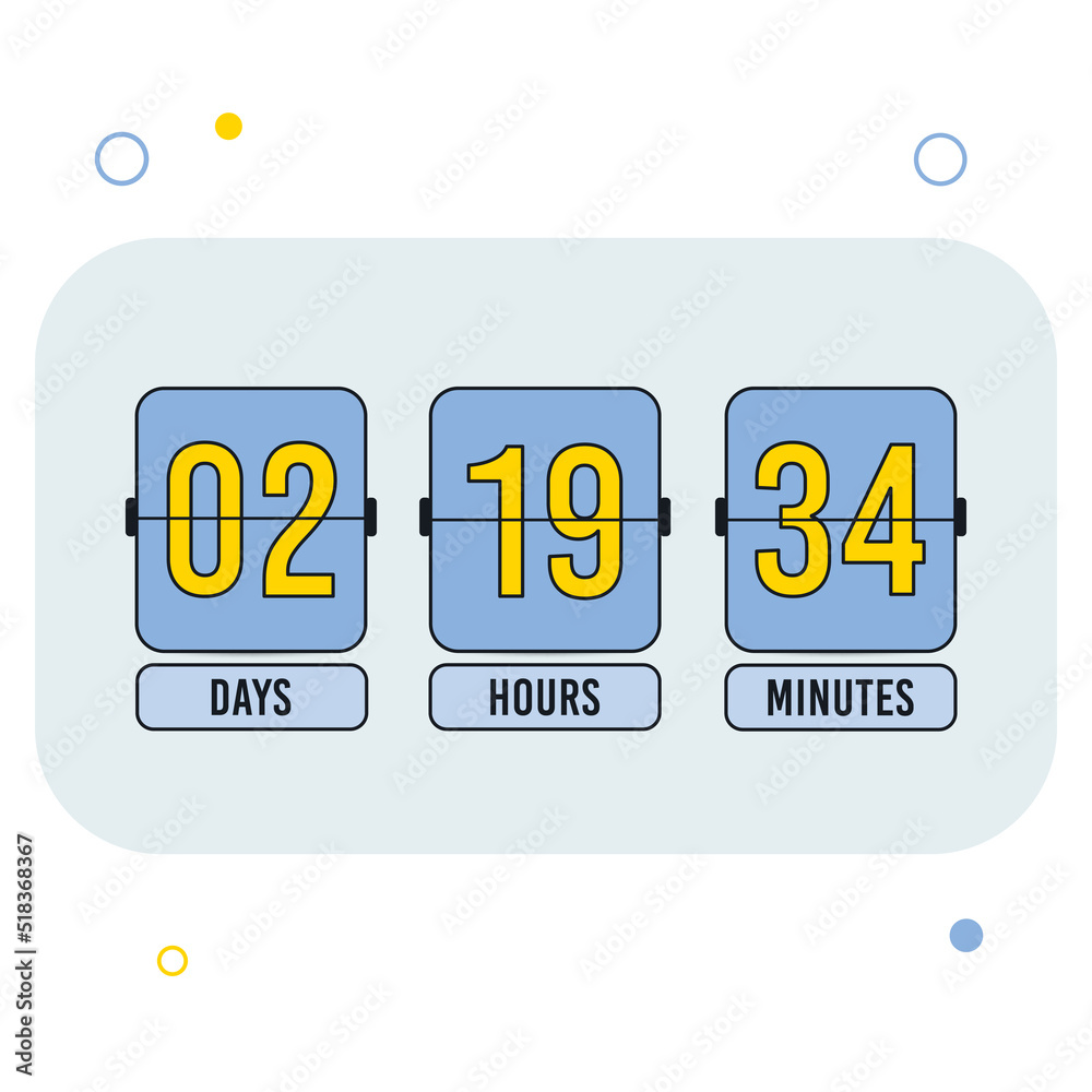 Clock counter. Countdown timer background for coming soon or under ...