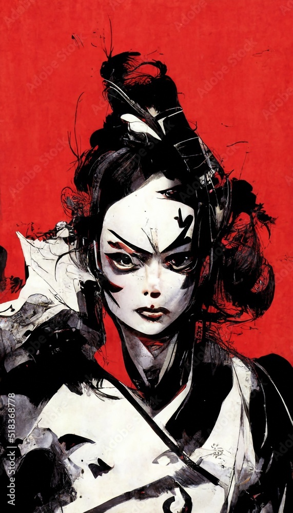 Old Samurai Painting