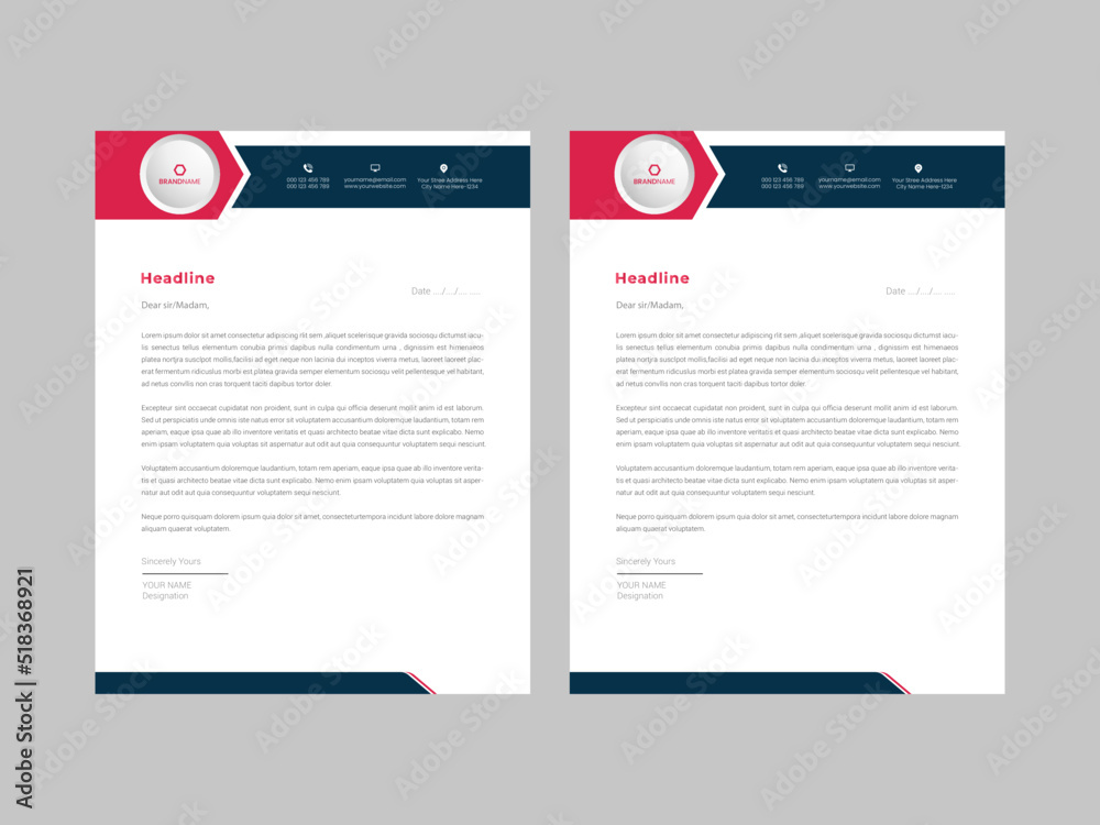 Real estate letterhead design template 08 Stock Vector | Adobe Stock