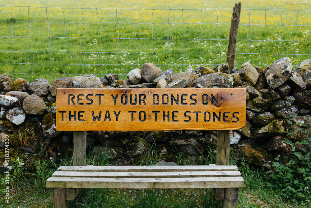Bench to rest your bones Stock Photo | Adobe Stock