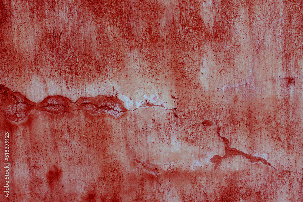 Cracked red background, scary bloody wall. white wall with blood ...