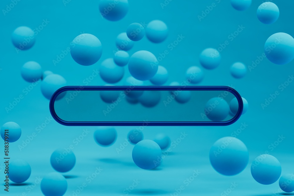 abstract background. blue balls flying on a blue background. browser ...