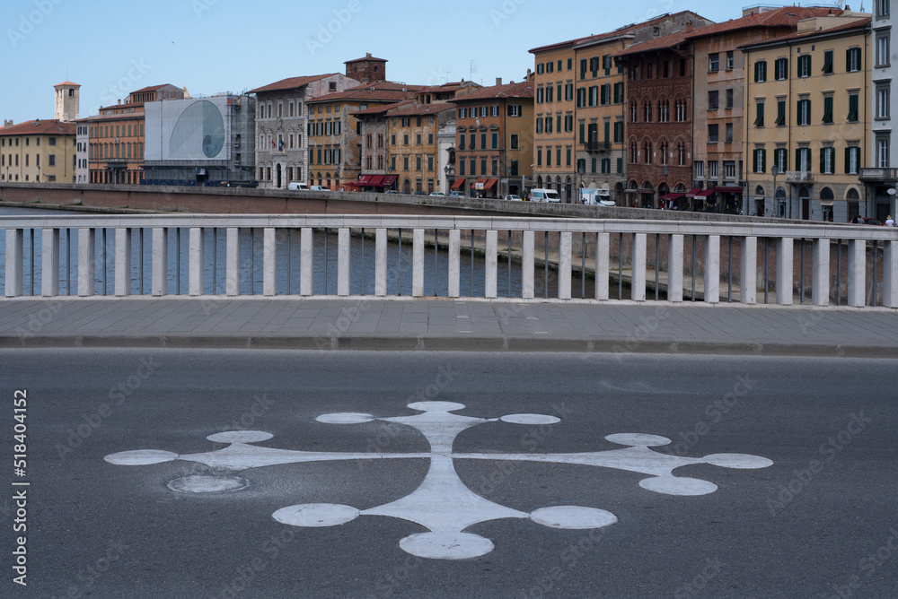 The Pisan Cross is the symbol of Pisa, Tuscany Stock Photo | Adobe Stock