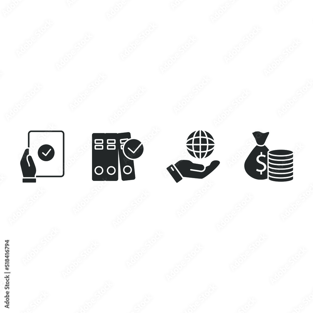 IFRS. International Financial Reporting Standards icons set . IFRS ...