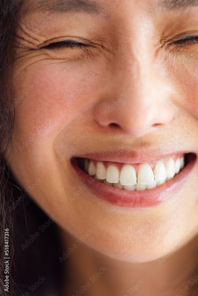 Smiling with Eyes Closed Stock Photo | Adobe Stock